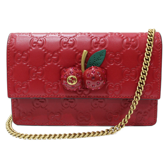 Gucci | Bags | Gucci Chain Shoulder Bag Red Cherry | Poshmark